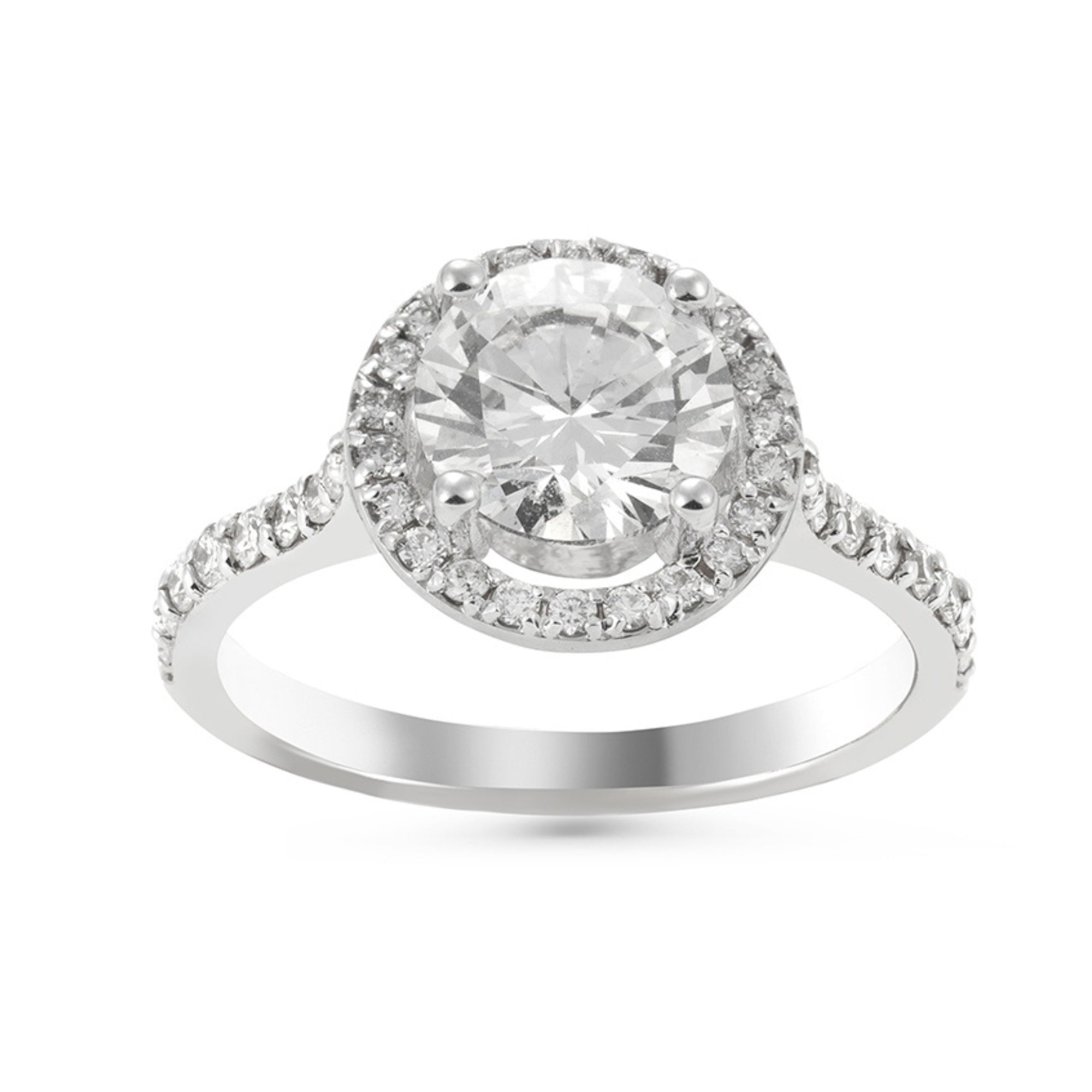 Nicole Manson Diamond Ring Pave Set 1.00ct to 3.00ct 585 White Gold NM